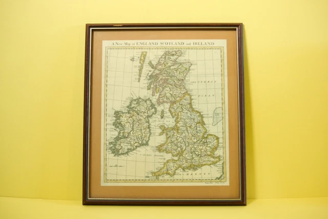 FRAMED MAP ENGLAND Scotland and Ireland original framed antique £49.99 ...