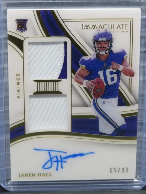 2023 PATCHS SIGNATURE Immaculée Jaren Hall patch recrue voiture RC #69/ ...