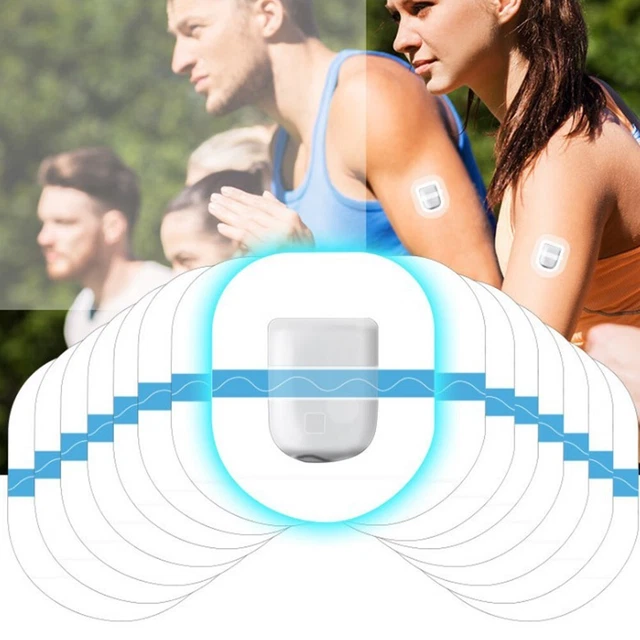 10X BLOOD GLUCOSE Monitoring Detector Probe Sensor Adhesive Fixed Patch ...