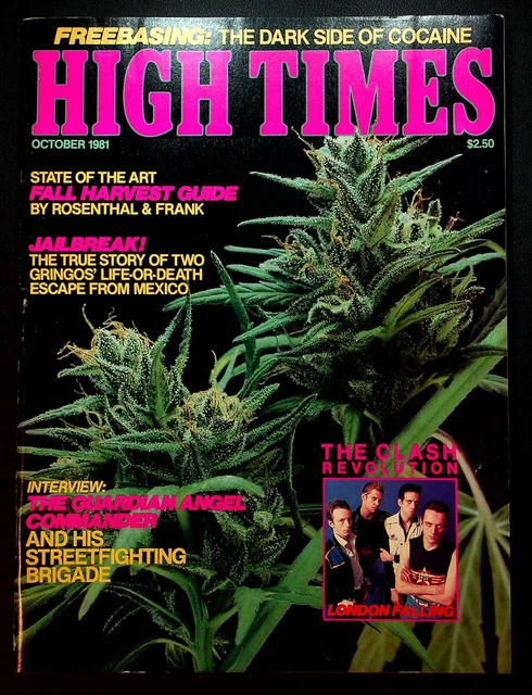 VINTAGE HIGH TIMES Magazine October 1981 Clash Guardian Angel ...