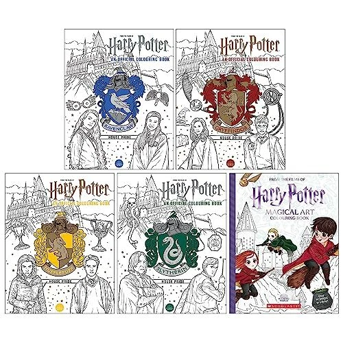 HARRY POTTER COLOURING Book 5 Books Collection Set Ravenclaw House ...