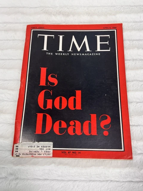 TIME MAGAZINE APRIL 8 1966 Is God Dead? Volume 87 number 14 £166.28 ...