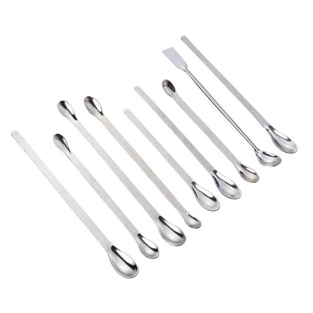 ESPÁTULA DE MUESTREO de 9 pulgadas cuchara mezcladora laboratorio colodial plata EUR 13,78 ...