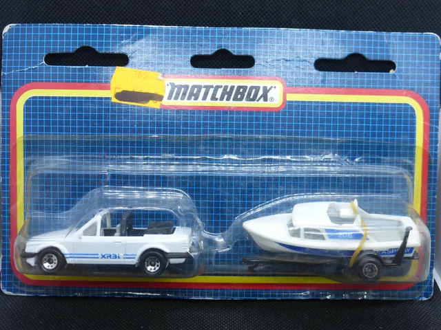 MATCHBOX TP115 FORD ESCORT XR3i + REMORQUE BATEAU BOAT TRAILER EUR 14 ...