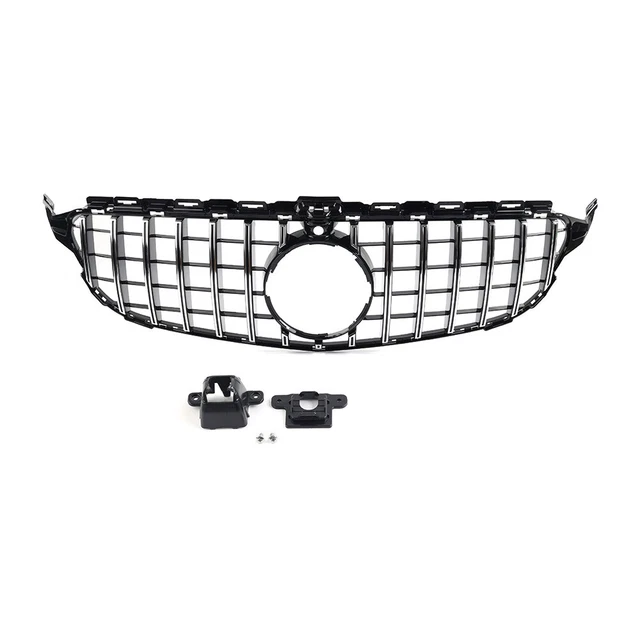 GTR STYLE FRONT Bumper Hood Radiator Grille For Benz C Class W205 2015 ...