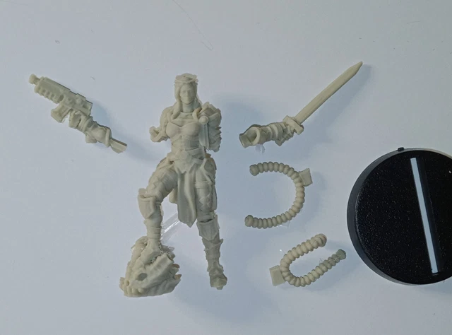 FEMALE IMPERIAL GUARD Inquisitor Resin Model Warhammer 40k Hersey Labs ...