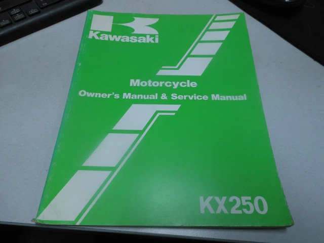 KAWASAKI FACTORY OWNER'S Manual & Service Manual 1987 KX250 99920-1366 ...