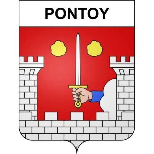 PONTOY 57 VILLE sticker blason écusson autocollant adhésif EUR 3,99 - PicClick FR