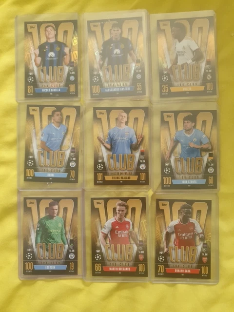 TOPPS MATCH ATTAX 23/24 100 Club Cards 2023/2024 9 Cards Set. £15.99 ...