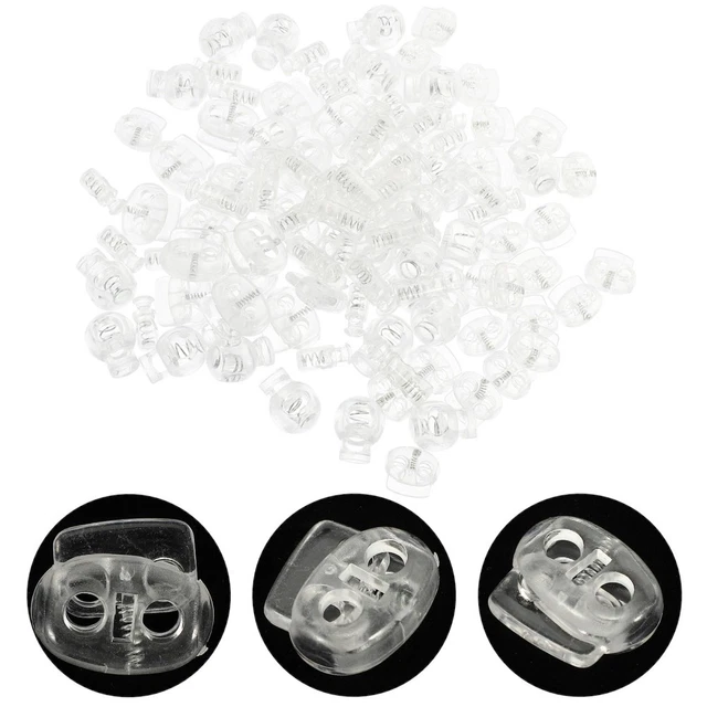 100 PCS REPLACEMENT Cord Lock String Locks Heavy Duty Plastic Spring ...
