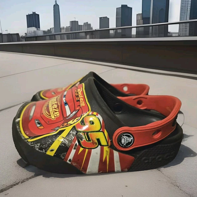 DISNEY PIXARS CARS Lightning McQueen Crocs Clog Toddler Size C10 10 ...