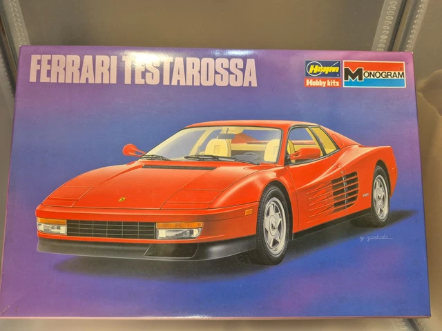 HASEGAWA MONOGRAM FERRARI Testarossa Plastikmodellbausatz im Maßstab 1: ...