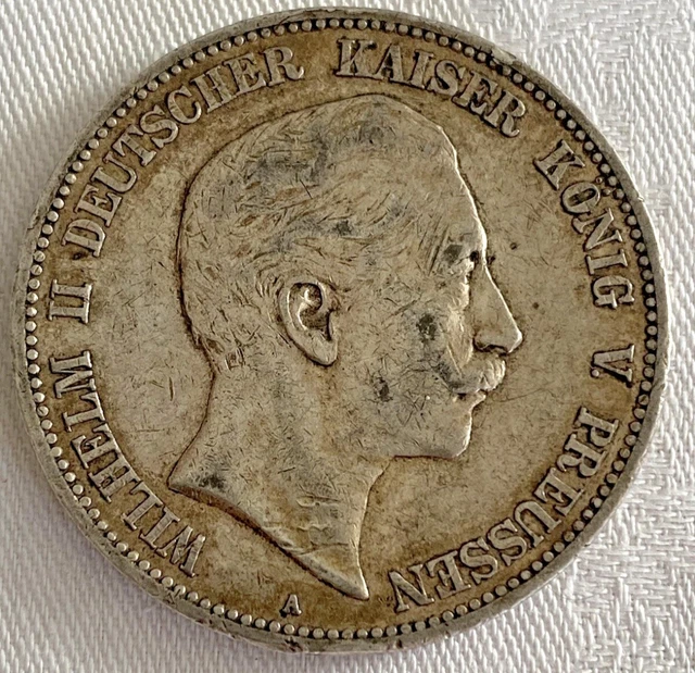 DEUTSCHES REICH SILBERMÜNZE 5 Mark 1903 Wilhelm Preußen EUR 20,50 - PicClick DE