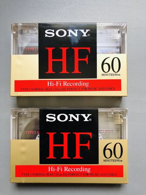 SONY HF 60 Type I Normal Bias Hi-Fi Recording Cassettes Tapes Blank New ...