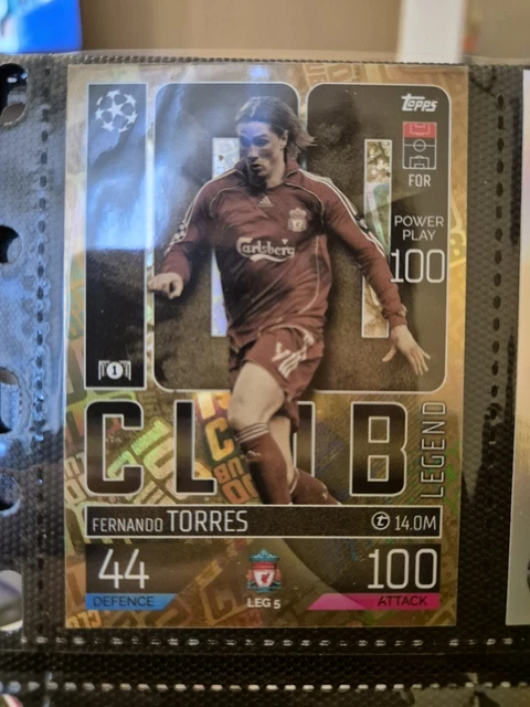 #LEG005 FERNANDO TORRES (Liverpool) 100 Club Legend Match Attax Extra ...