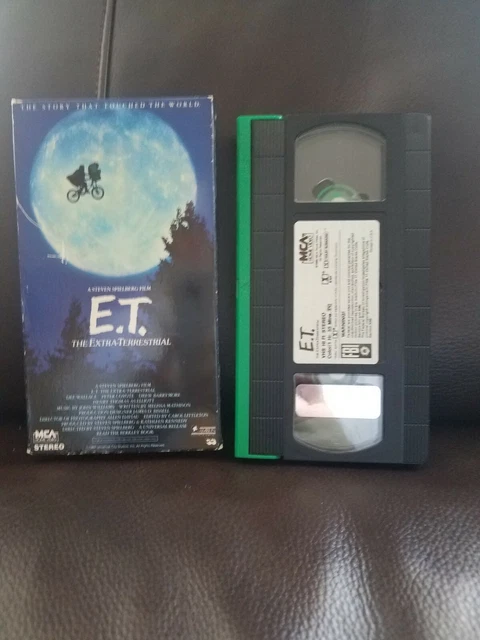 E.T. ET THE Extra Terrestrial VHS 1982 Rare Green and Black Tape ...