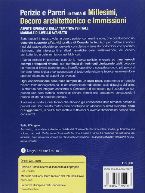TULLIO D'ANGELO PERIZIE e pareri in tema di millesimi, decoro ...