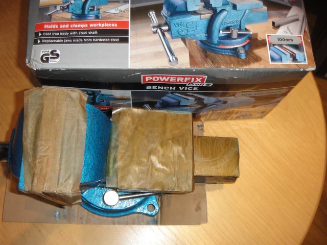 NEW POWERFIX VPA GS ANVIL SWIVEL BENCH VICE 4" / 10cm JAWS 7.3Kg £50.64 ...