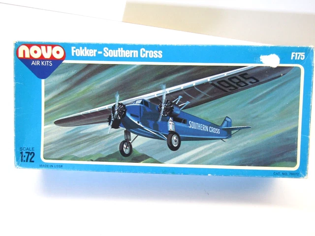 NOVO 1:72 SCALE 1928 Fokker F.VLLB-3M 'Southern Cross' Kingsford-Smith ...