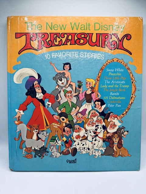 VINTAGE 1971 NEW WALT DISNEY TREASURY Golden Book! BAMBI! Peter Pan ...
