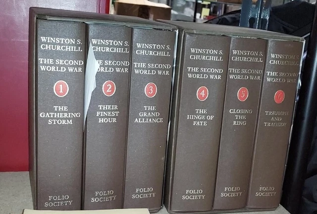 THE SECOND WORLD War ~ Winston Churchill ~ The Folio Society ~ 6 Books Box Set £99.99 - PicClick UK