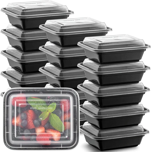 15-PACK TINY MEAL Prep Plastic Microwavable Food Containers meal ...