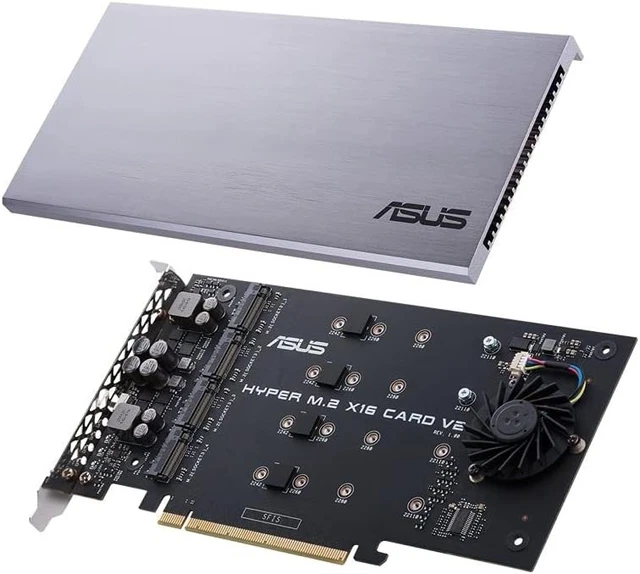ASUS HYPER M.2 x16 Card v2 4 x M.2 Socket 3 £54.50 - PicClick UK