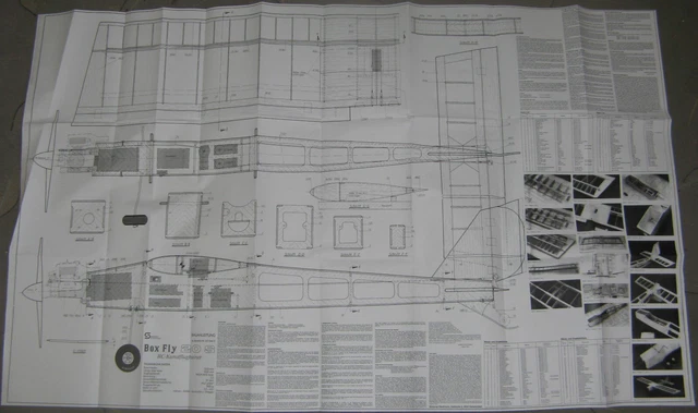 1 : 1 Bauplan mit Anleitung vom Box-Fly 20 S v. Simprop-Pilot ! EUR 22 ...