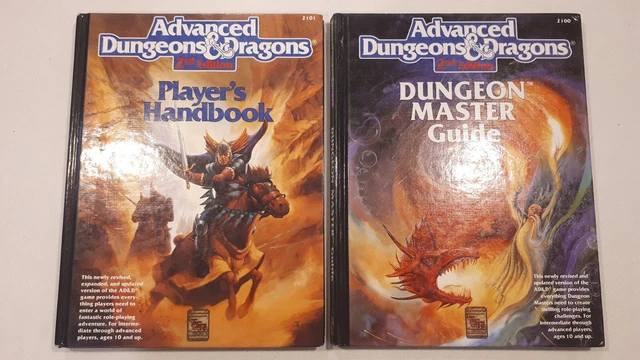 PLAYERS HANDBOOK & Dungeon Master Guide Dungeons & Dragons D&D 2nd Edition Books $89.99 ...