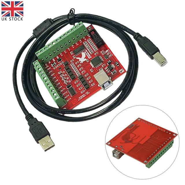 Cnc Usb Mach3 Breakout Board 4 Axis Interface Driver Motion Controller 100khz Uk £16 14
