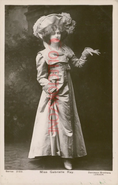 1907 ACTRESS & Singer Miss Gabrielle Ray Real Photo Postcard Davidson ...