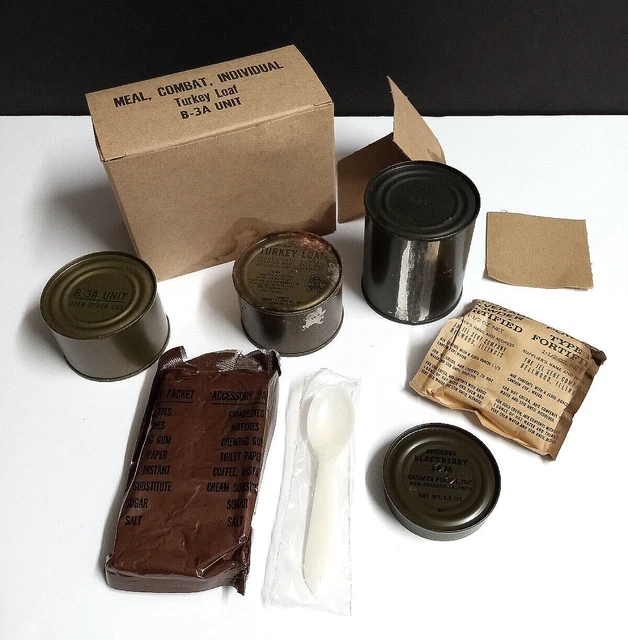 VIETNAM WAR ERA US Army C Ration B-3A Unit Turkey Loaf Accessory Pack ...