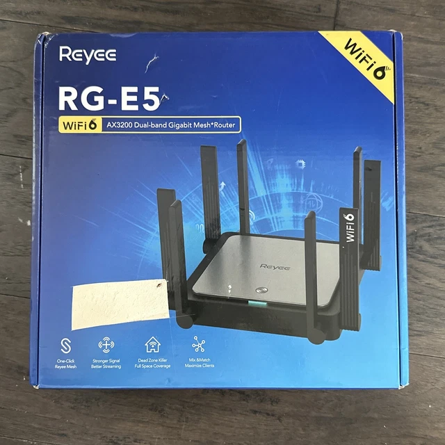 REYEE RG-E5 WIFI 6 AX3200 router mesh Gigabit dual-band nuovo SCATOLA ...