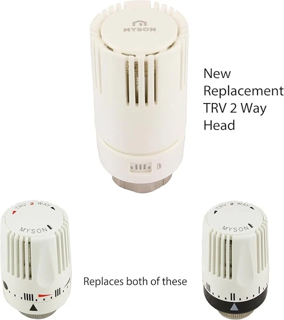 MYSON TRV REPLACEMENT Head 2-Way Thermostatic Radiator Valve – Head ...