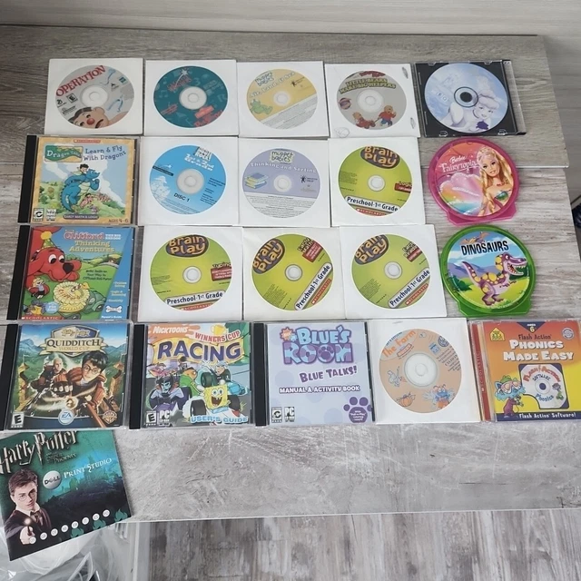 MIX LOT OF 20 PC CD Rom Home School Children Kids Learning Fun Activity ...