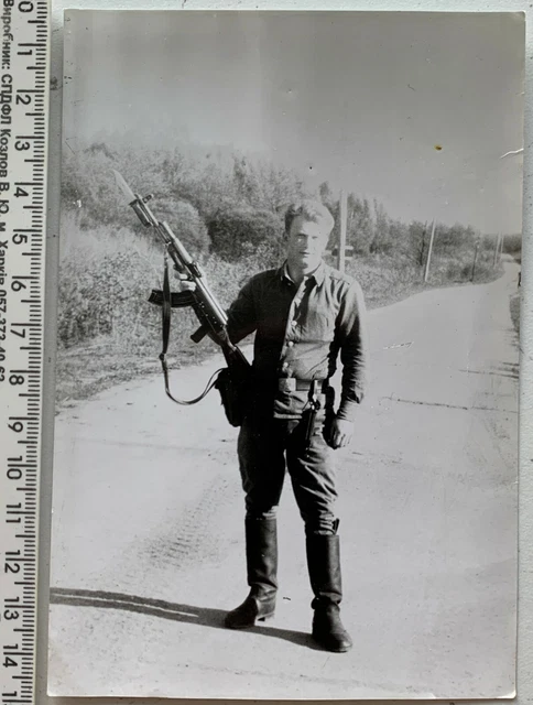 1950S USSR SOLDIER AK-47 Kalashnikov Rifle Handsome Military Man ...