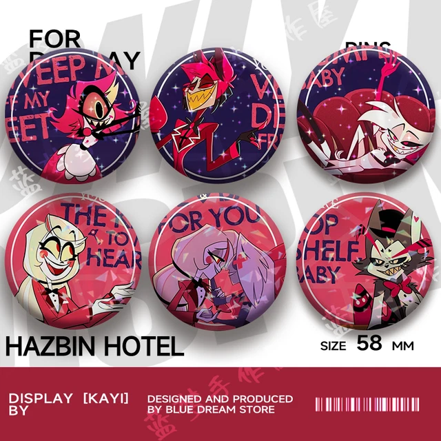 HAZBIN HOTEL NIFFTY Husk AD Metal Badge Enamel Pin Brooch figure pin ...
