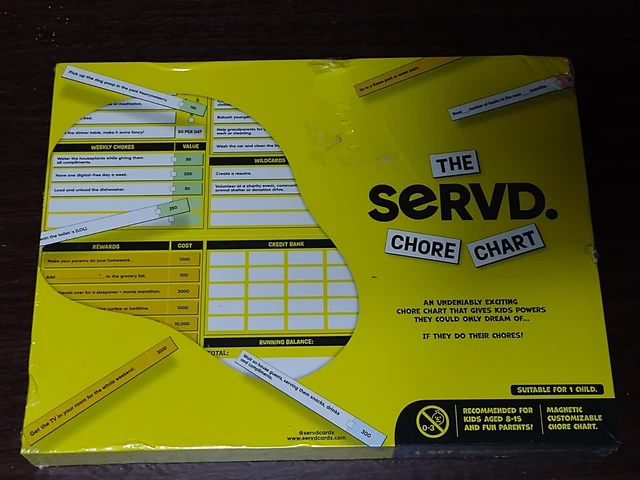 THE SERVD CHORE Chart - Chores, Gamified. Magnetic Customizable Chore ...