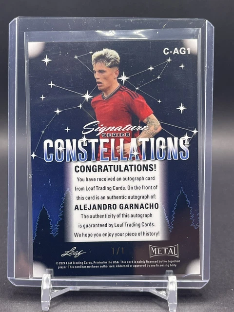 2024 LEAF SIGNATURE Series Alejandro Garnacho Constellation Crystals ...