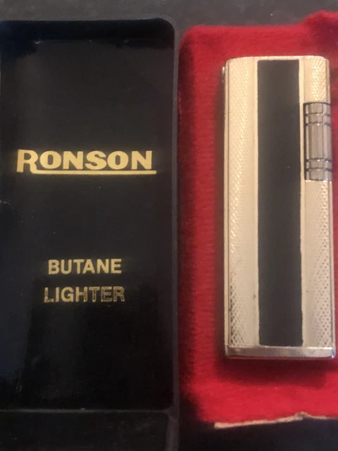 RONSON BUTANE BRIQUET lighter,Vintage ,Working , defects , in Box,Not ...