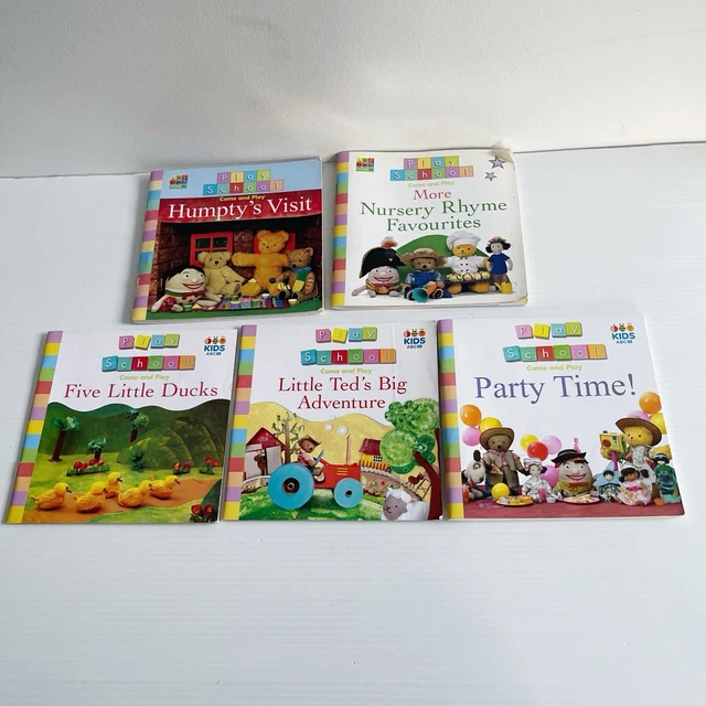 PLAY SCHOOL COME and Play Books x 5 ABC KIDS Humptys Visit Party Time ...