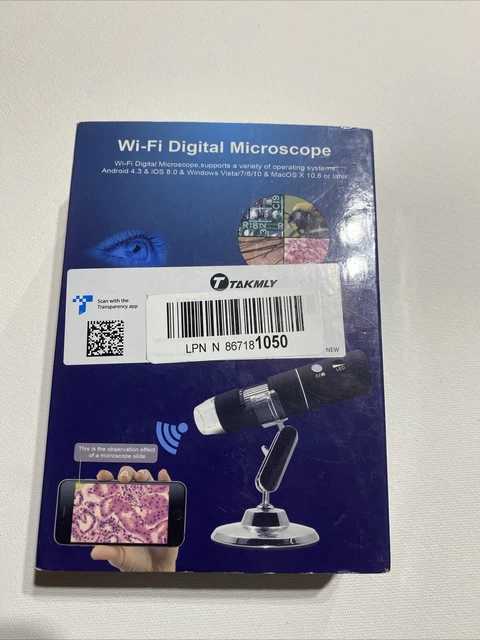 WI-FI DIGITAL MICROSCOPE 1920X1080P HD Color Resolution Android iPhone ...