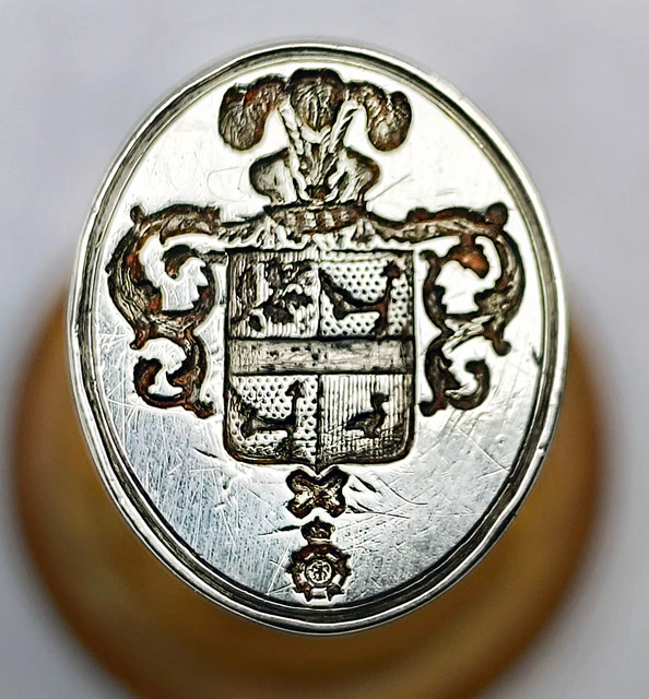 SCEAU CACHET ARGENT armoiries Baron de l'Empire Légion d'Honneur ...