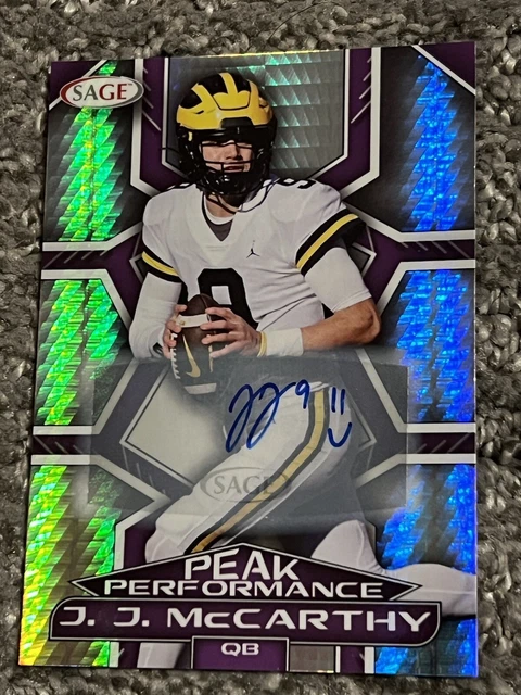 J.J. MCCARTHY 2024 Sage Peak Performance Auto Michigan Vikings EUR 112 ...