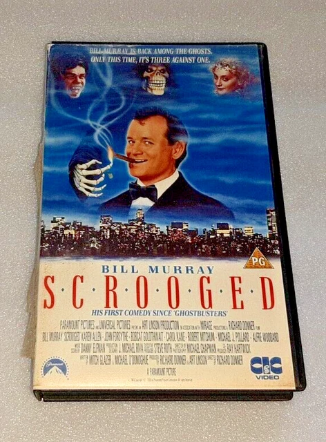 SCROOGED (VHS VIDEO Tape) Bill Murray CLASSIC 80s CHRISTMAS MOVIE RETRO ...