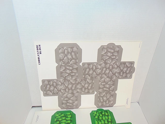 ENSEMBLE DE LUXE Minecraft Papercraft Overworld plus de 90 pièces bloc ...