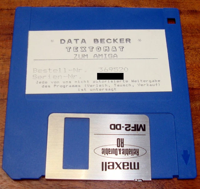 TEXTOMAT FÜR COMMODORE Amiga - Die Diskette ist neuwertig und fehlerfrei EUR 7,95 - PicClick DE