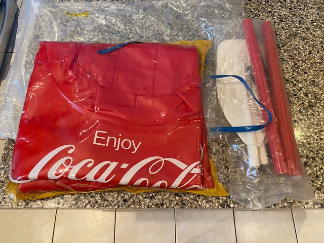 VINTAGE ENJOY COCA-COLA INFLATABLE BOAT Raft NEW OLD STOCK With Paddles ...
