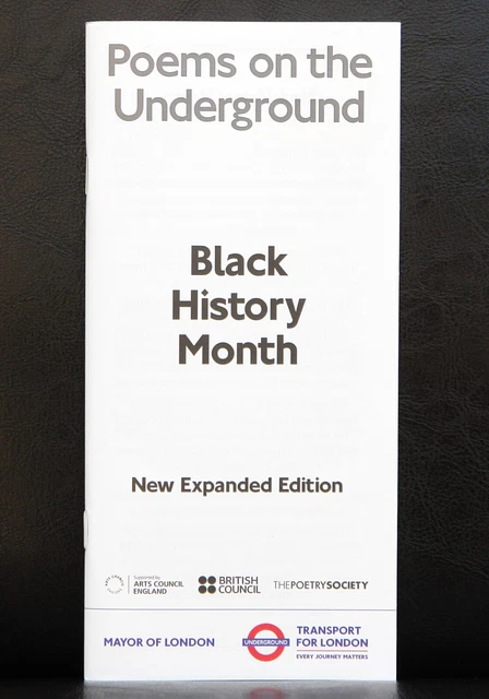 TFL POEMS ON The Underground Black History Month Mayor Of London Arts ...