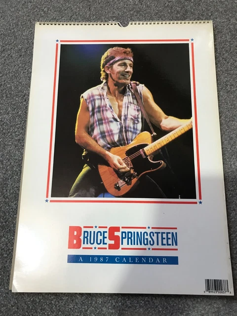 BRUCE SPRINGSTEEN 1987 Official Calendar - Vintage Collectible ...